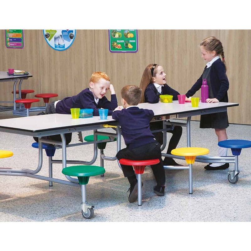 8 Seat Rectangular Mobile Folding School Dining Tables from our Mobile ...