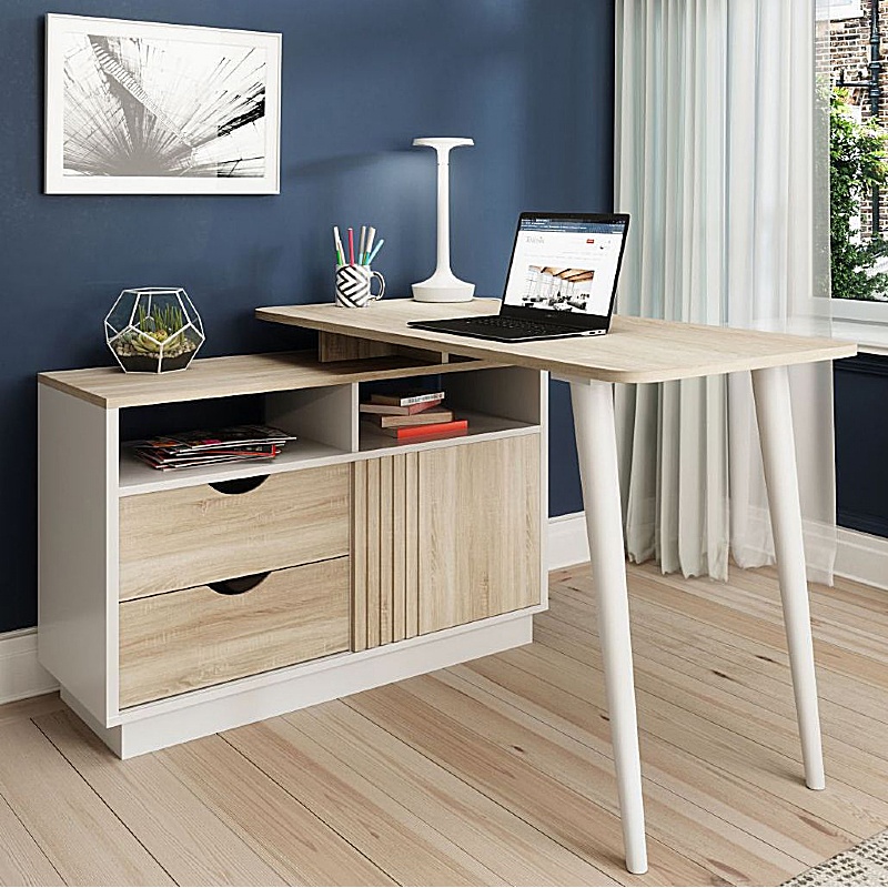 Bridge L-Shaped Home Office Corner Desk from our Home Computer Desks range.