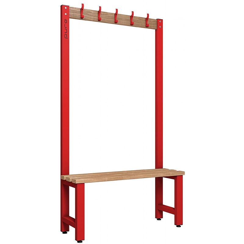 Pure Single Sided Changing and Cloakroom Bench Seats with Hooks from ...