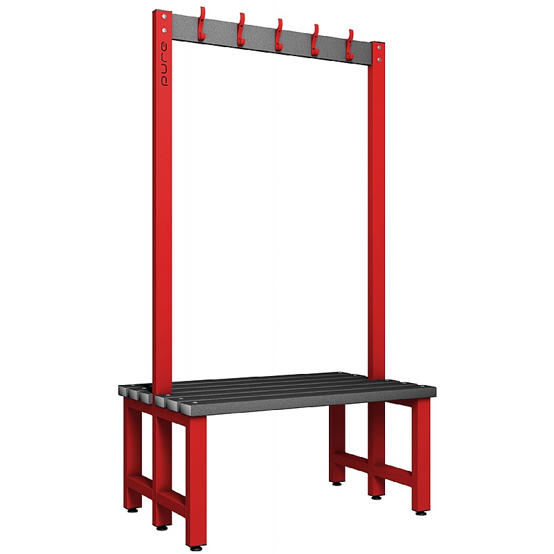 Pure Double Sided Changing and Cloakroom Bench Seats with Hooks from ...