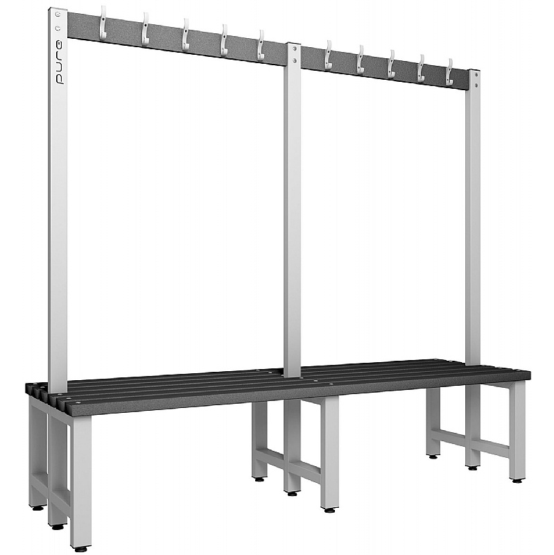 Pure Double Sided Changing and Cloakroom Bench Seats with Hooks from ...