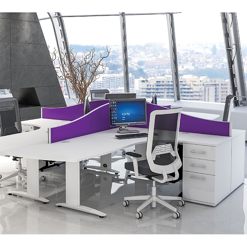 Zoned Wave Back to Back Bench Desk Partition Screens from our Office ...