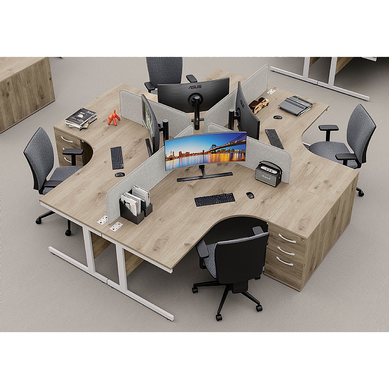 Cogent 120 Degree Segment Combination Office Desks from our Ergonomic Office Desks range.