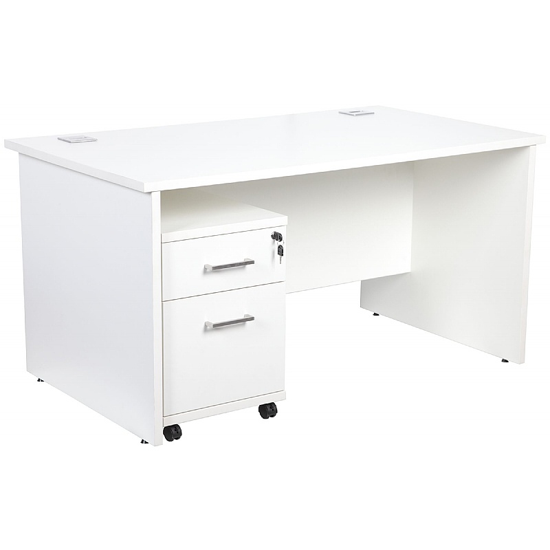 Horizon Panel End Rectangular Office Desks With Mobile Pedestal from ...