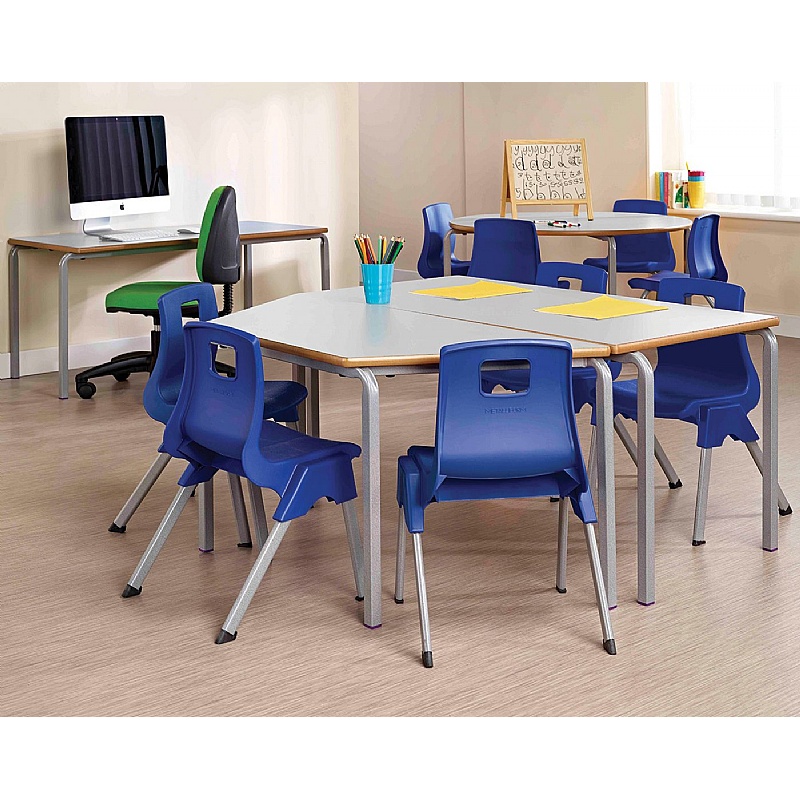 Alumni Crush Bent Trapezoidal School Tables from our Classroom Tables / Desks range.