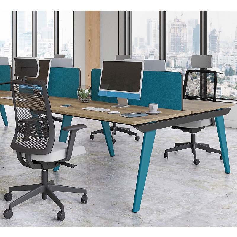 Tract Shades 4 Person Rectangular Back to Back Bench Desks from our ...
