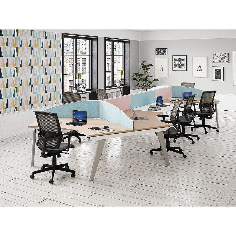 Tract Shades 3 Person Cluster Bench Desks from our Bench Desks range.
