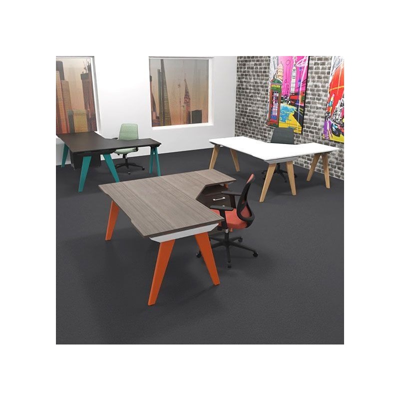 Tract Shades Ergonomic Radial Office Desks from our Ergonomic Office ...