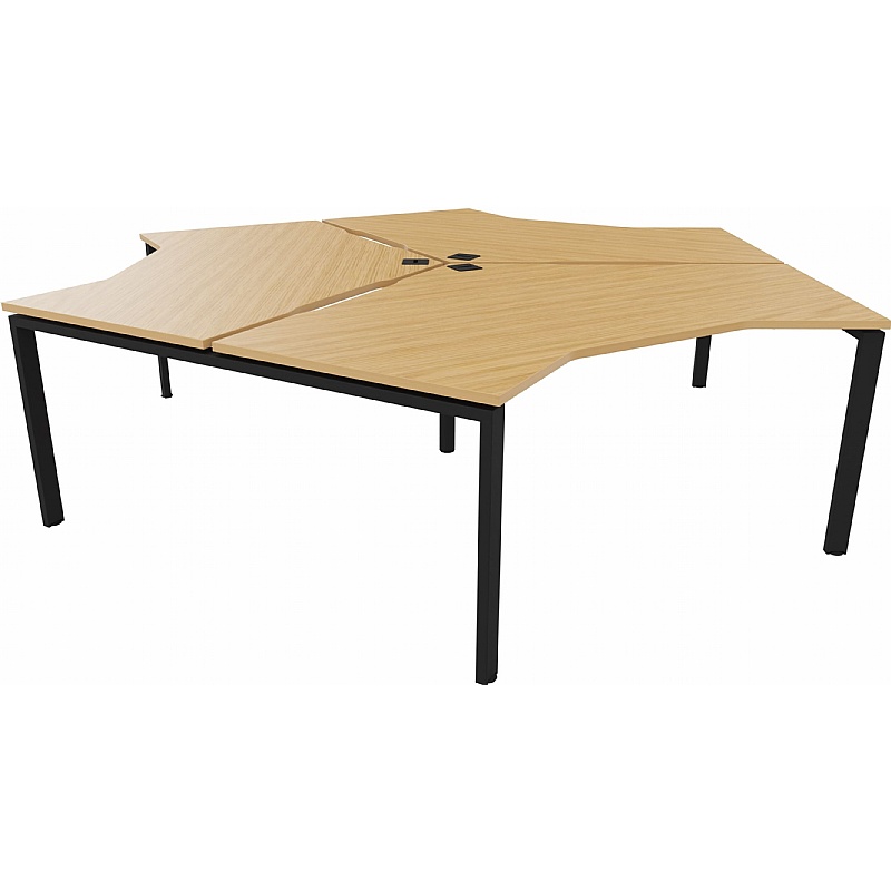 Apex 3 Person Cluster Goalpost Bench Desks from our Bench Desks range.