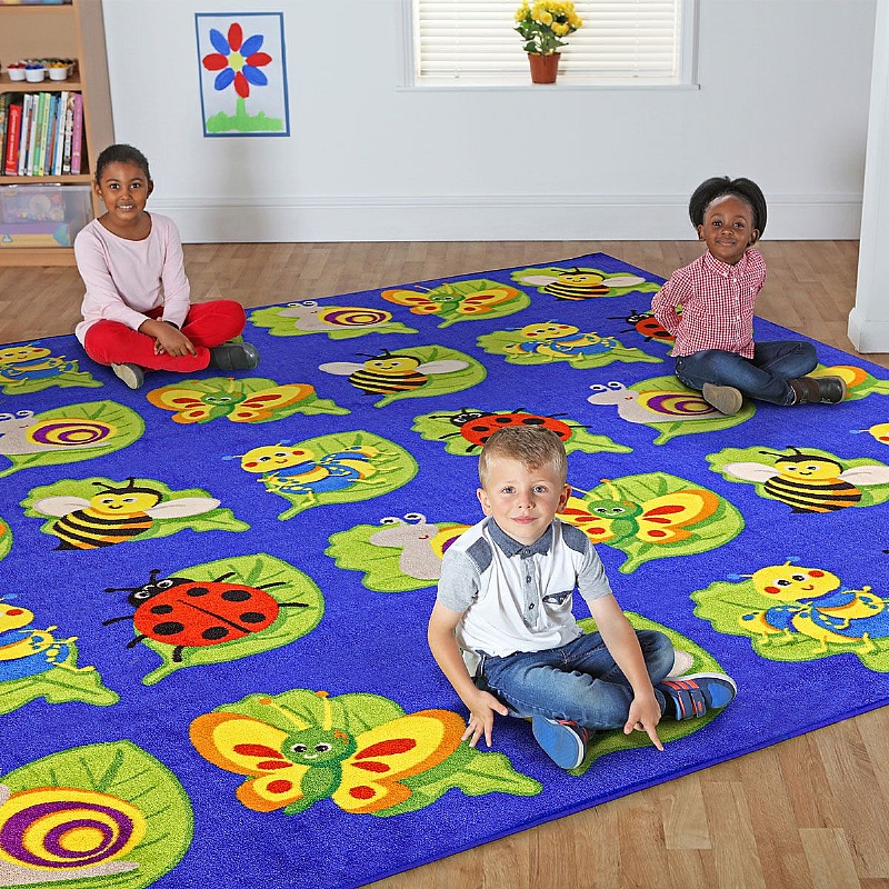 Back to Nature Square Bug Carpet from our School Carpets, Mats & Rugs ...
