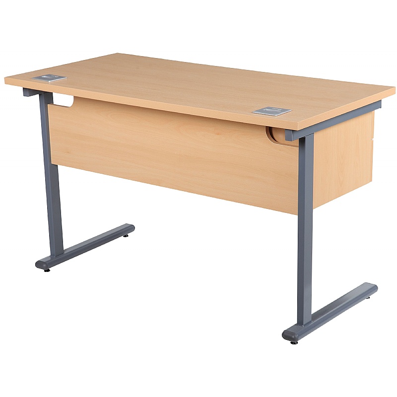 Horizon Compact Cantilever Office Desks With Single Fixed Pedestal from ...