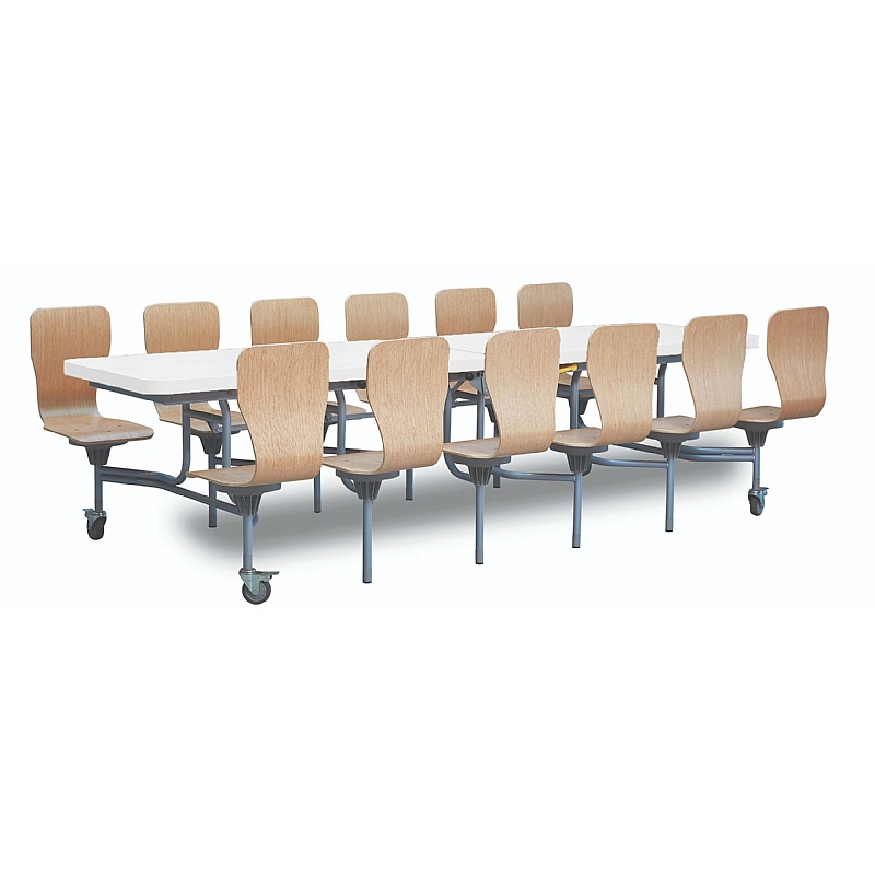 12 Seat Primo Rectangular Mobile Folding Table with Chairs from our Mobile Folding Tables range.
