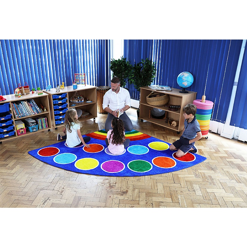 Rainbow Corner Placement Carpet from our School Carpets, Mats & Rugs range.