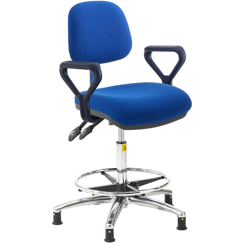 ESD Static Dissipative Ergonomic Fabric Draughtsman Plus Chairs from ...