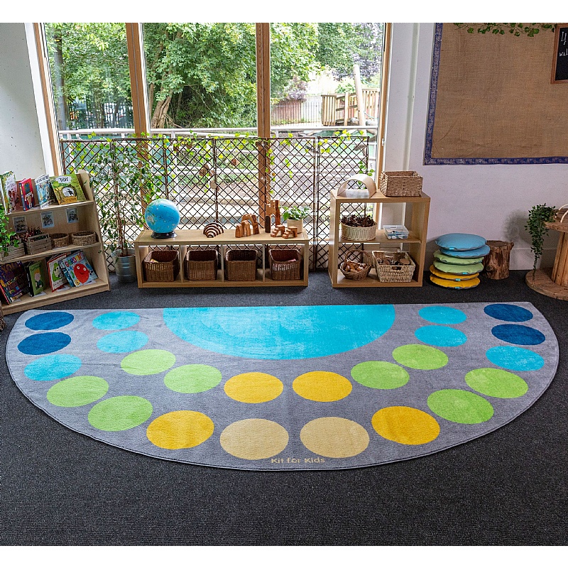 Lake Large Semi-Circle Placement Carpet from our School Carpets, Mats ...