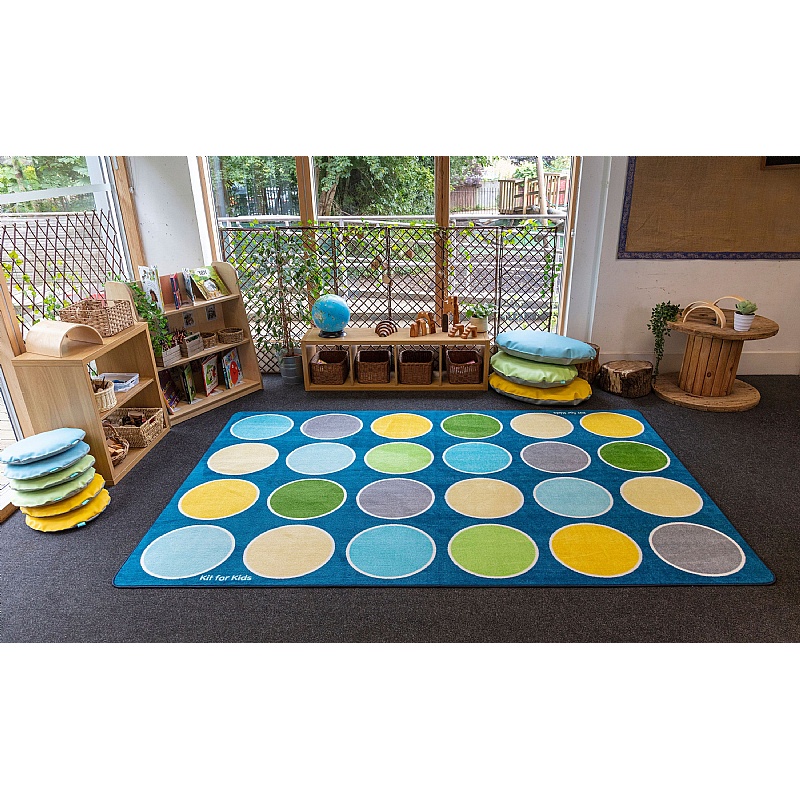 Lake Circles Rectangular Placement Carpet from our School Carpets, Mats ...