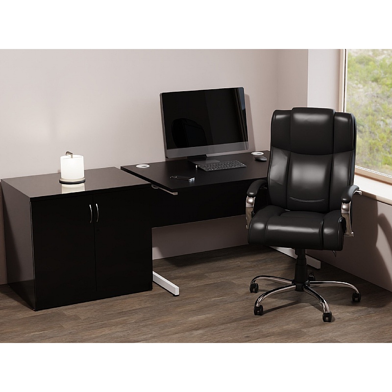 Eclipse Black Rectangular Office Desks from our Rectangular Desks range.