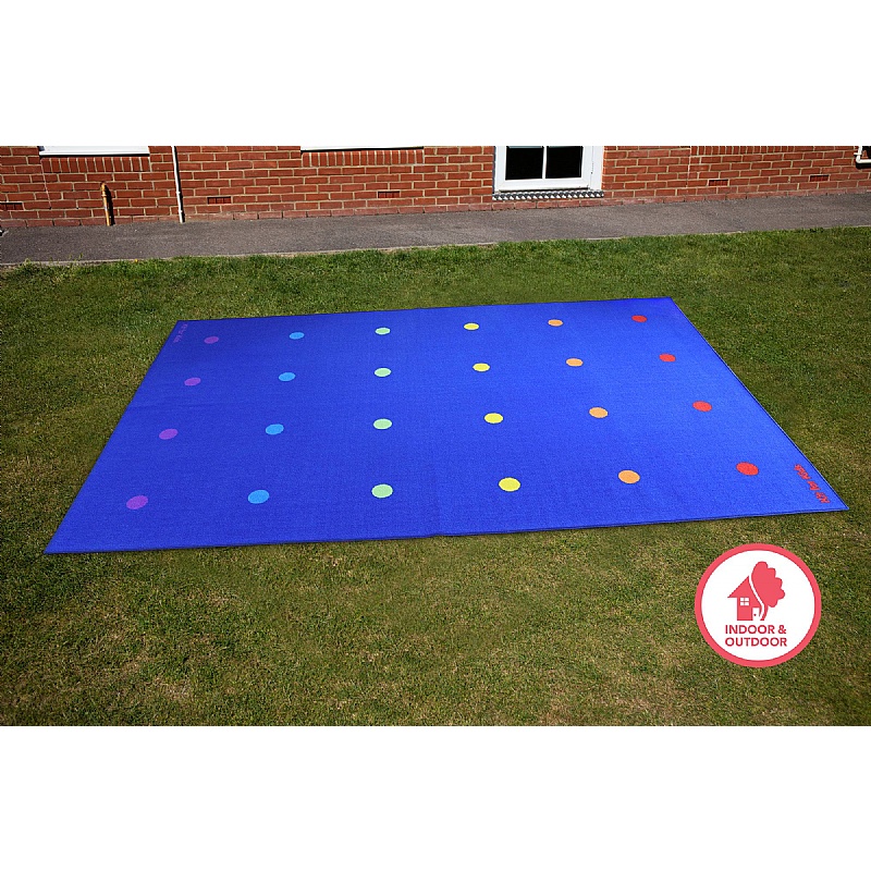 Essentials Rainbow Spots Placement Carpet from our School Carpets, Mats ...