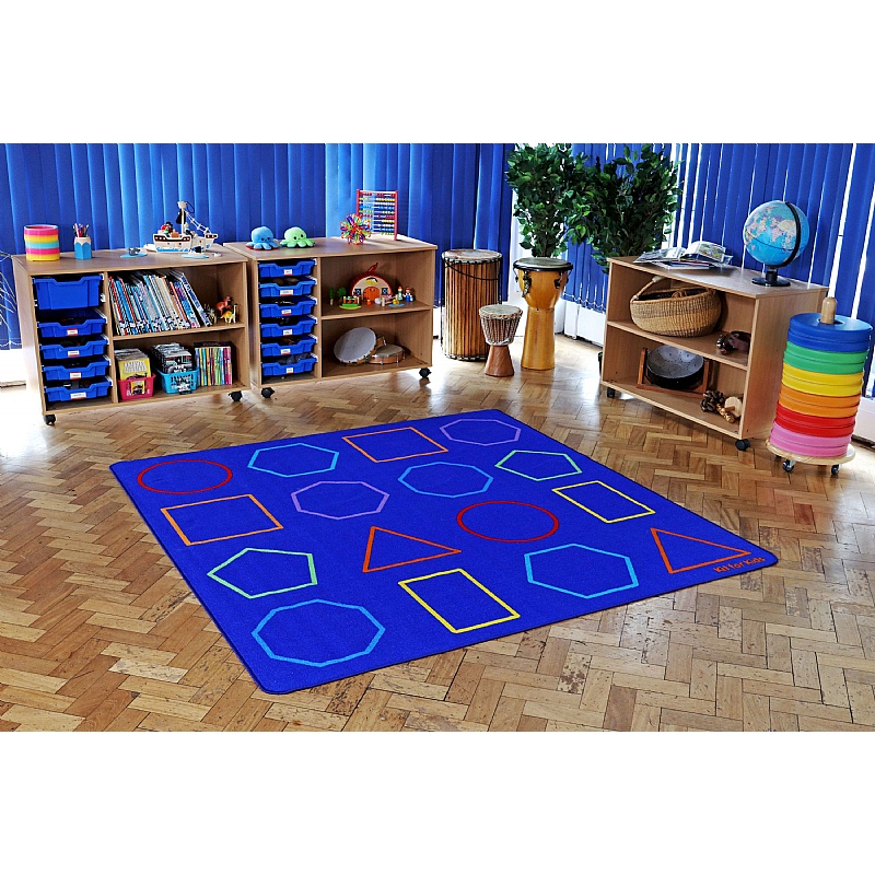 Essentials Rainbow Geometric Placement Carpet from our School Carpets ...