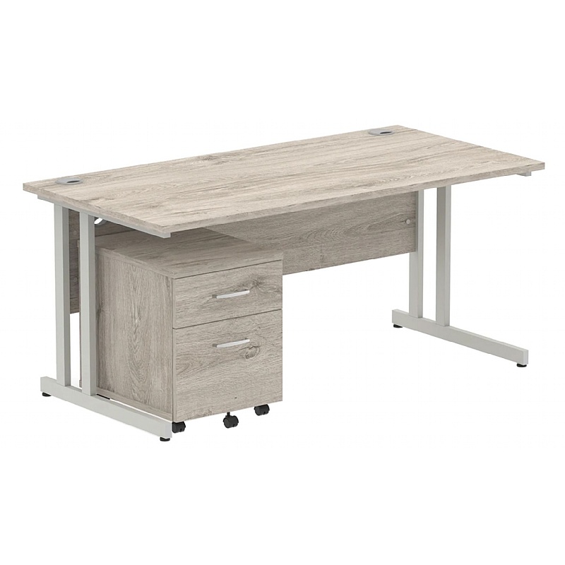 Focus Rectangular Office Desk With Mobile Pedestal from our Rectangular ...