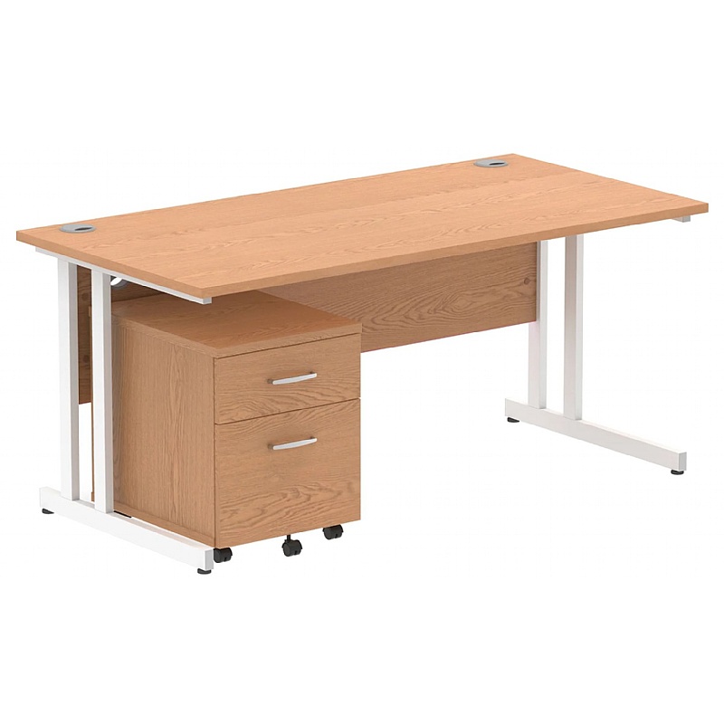 Focus Rectangular Office Desk With Mobile Pedestal from our Rectangular ...