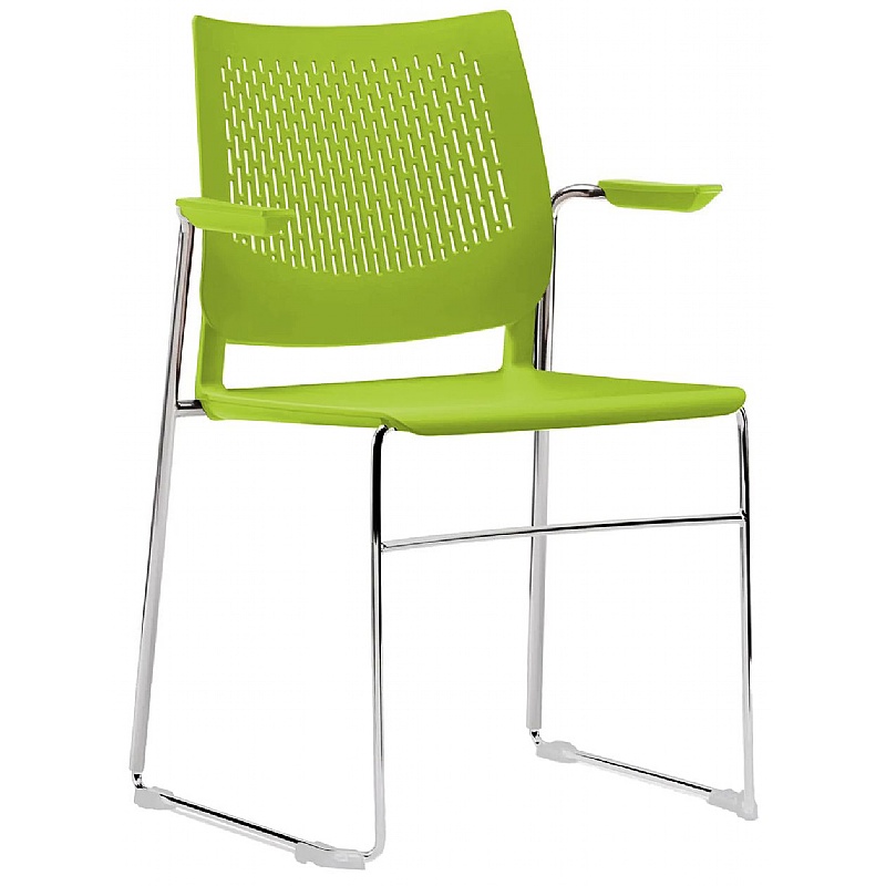 Vibe Polypropylene Sled Base Breakout and Conference Chairs with Arms ...