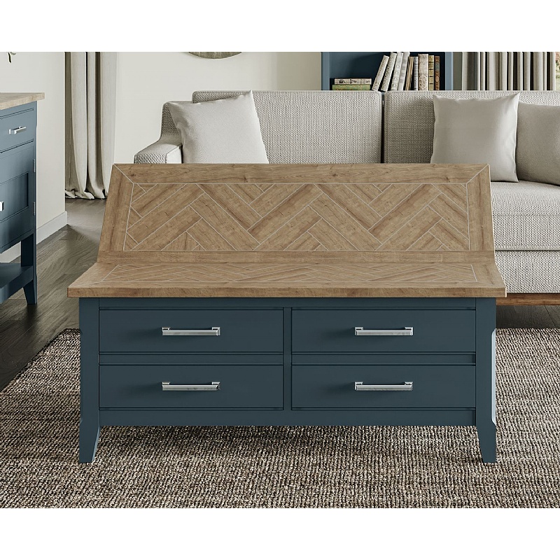 Signature Blue Solid Wood Coffee Table from our Coffee Tables range.