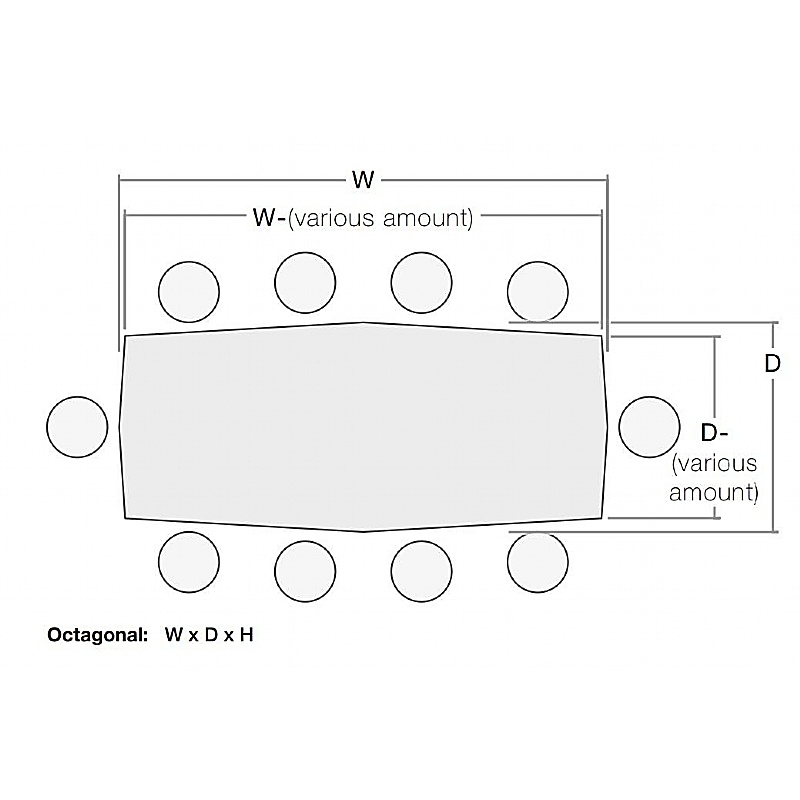 Reflex Octagonal Boardroom and Conference Tables from our Meeting Room Tables range.
