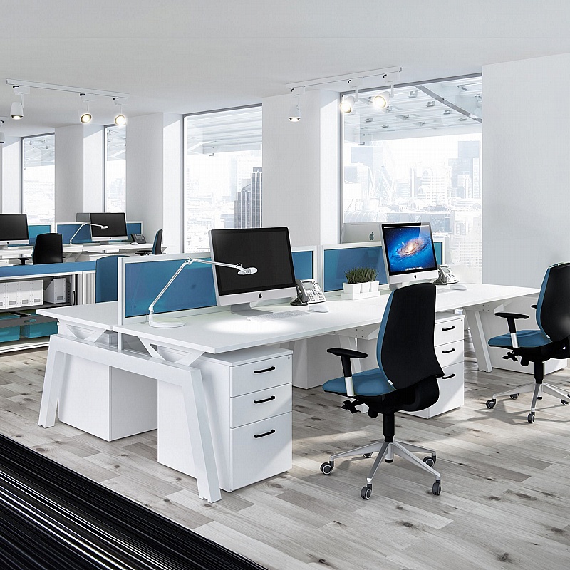 Linnea Elevate 4 Person Rectangular Back to Back Sliding Top Bench ...