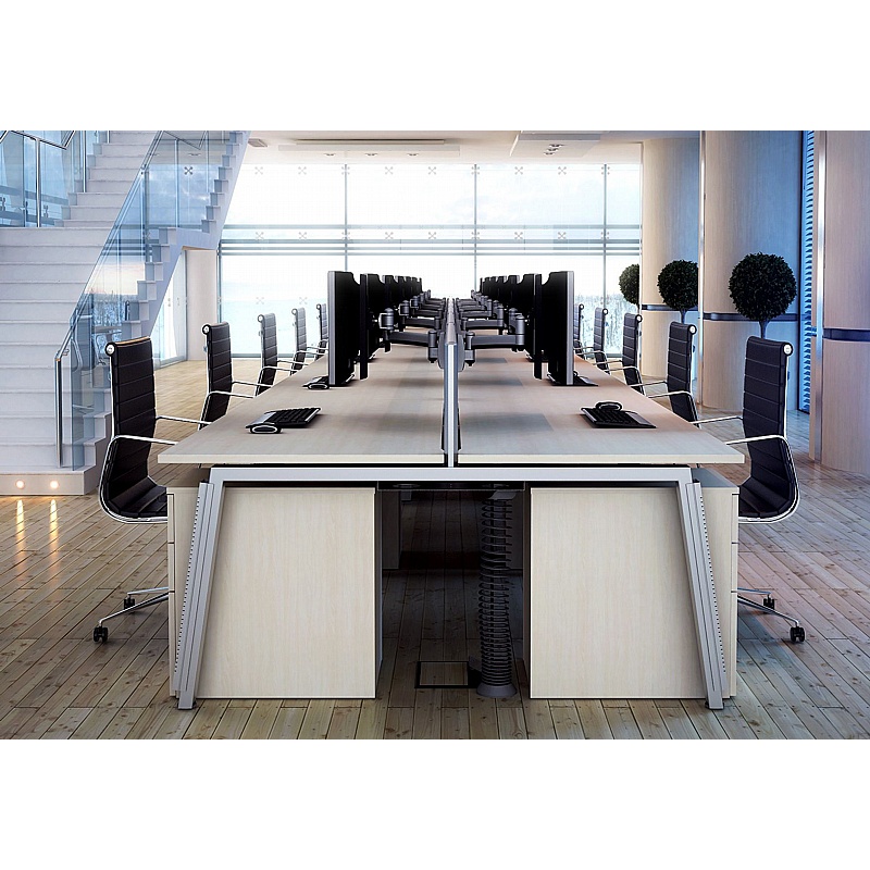 Linnea A-Frame Rectangular Back to Back Sliding Top Bench Extension ...