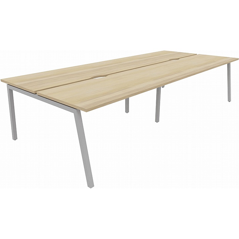 Linux II 4 Person A-Frame Rectangular Back to Back Bench Desks from our ...
