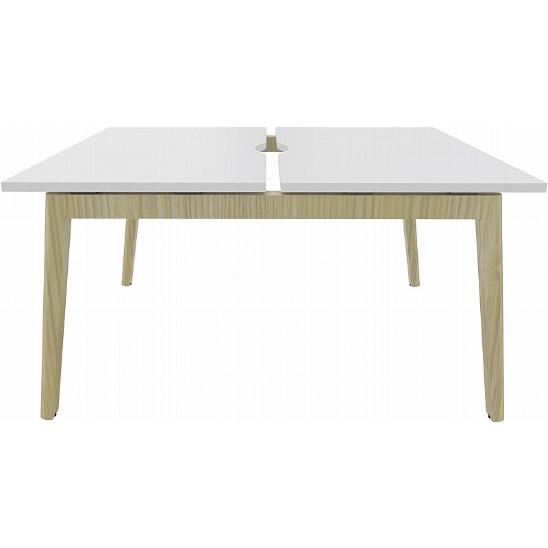 Linux II Scandi 2 Person A-Frame Rectangular Back to Back Bench Desks ...