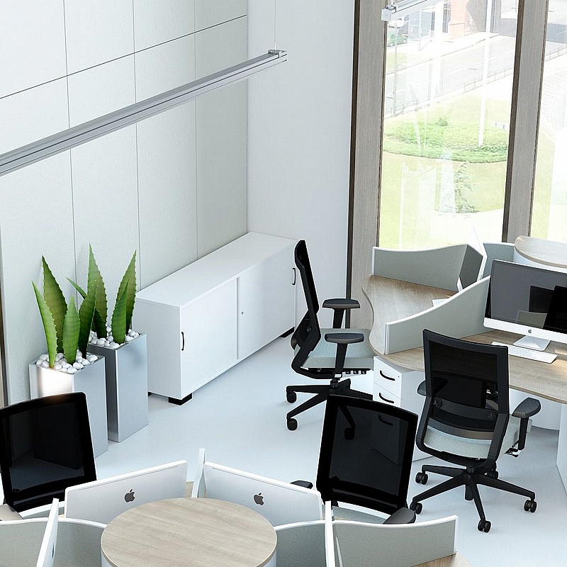 Elite Desk High Sliding Door Cupboards from our Office Cupboards range.