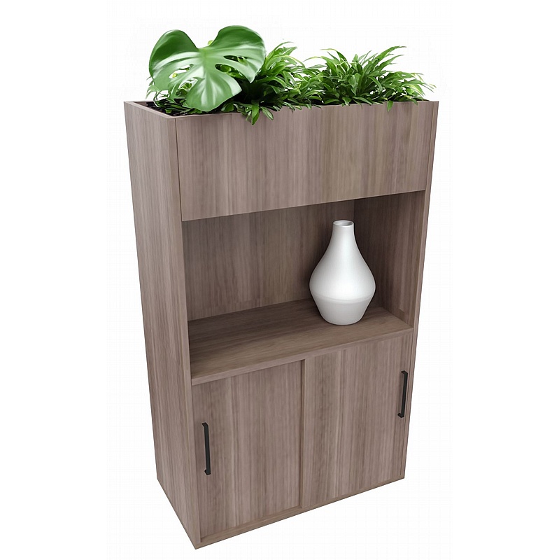 Elite Desk High Sliding Door Cupboard with Planter from our Office ...