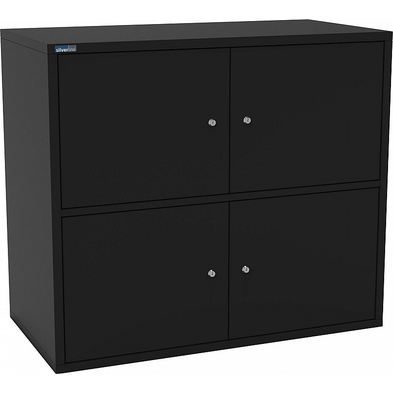 Silverline M:Line 4 Person Metal Personal Lockers from our Office ...
