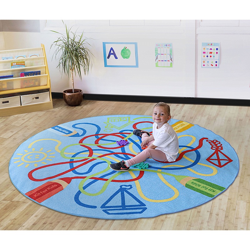 Rainbow Colour Tubes Carpet from our School Carpets, Mats & Rugs range.