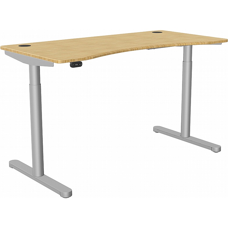 SmartLine Flow Bamboo Curve Sit Stand Office Desks from our Sit-Stand Desks range.