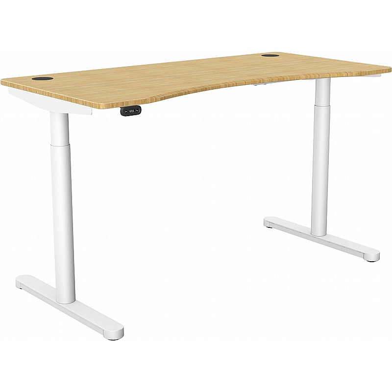 SmartLine Flow Bamboo Curve Sit Stand Office Desks from our Sit-Stand ...