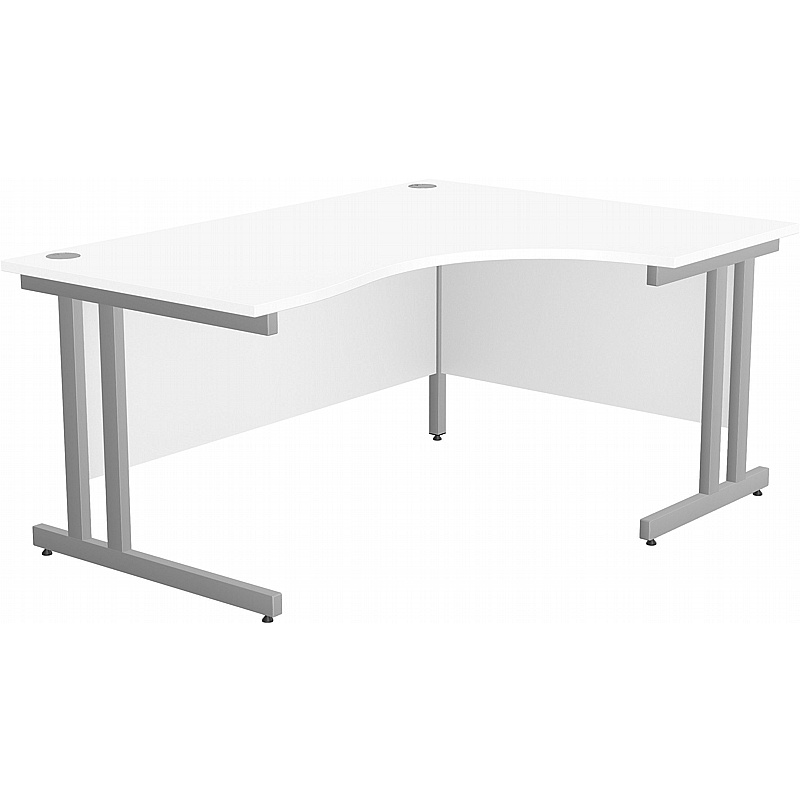 SmartLine Twin Upright Ergonomic Radial Office Desks from our Ergonomic ...