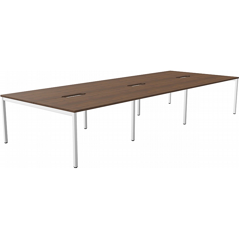 SmartLine 6 Person Back to Back Bench Office Desking from our Bench Desks range.