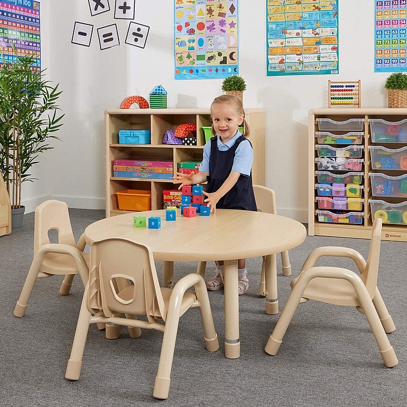 Wisdom Elegant Height Adjustable Circular Tables from our Classroom ...