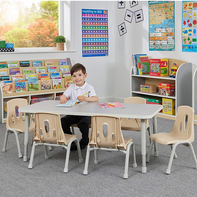 Modern Thrifty Height Adjustable Rectangular Tables from our Classroom ...