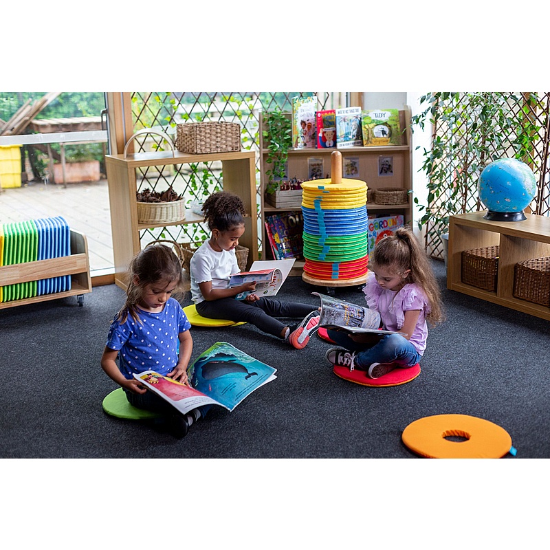 Rainbow Circular Mats & Donut Trolley from our School Carpets, Mats ...