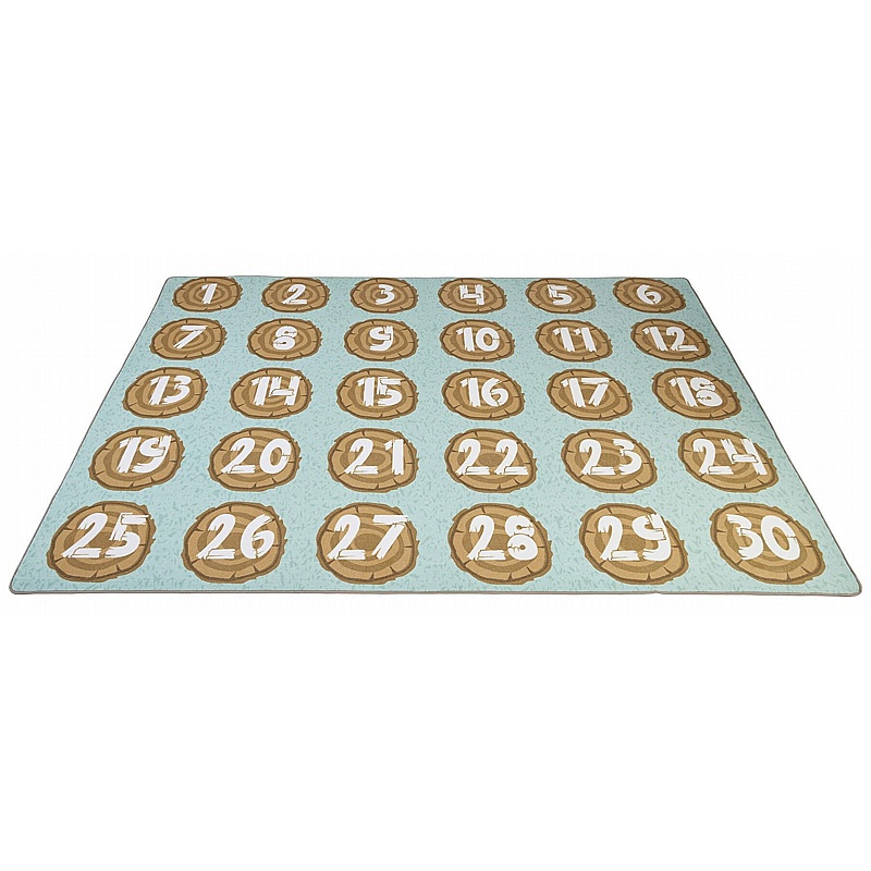 Large Numbers Log Placement Carpet from our School Carpets, Mats & Rugs ...