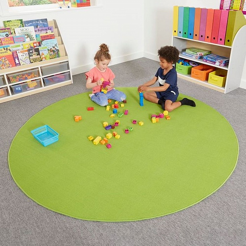 Solid Round Placement Carpet from our School Carpets, Mats & Rugs range.