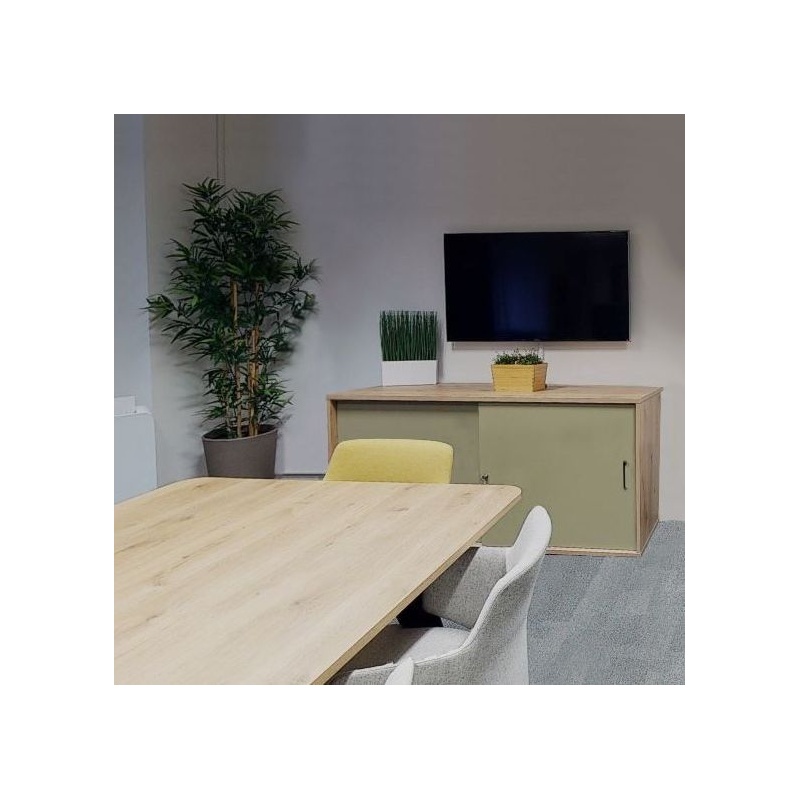 Unified Duo Desk High Sliding Door Credenza Storage Unit from our ...