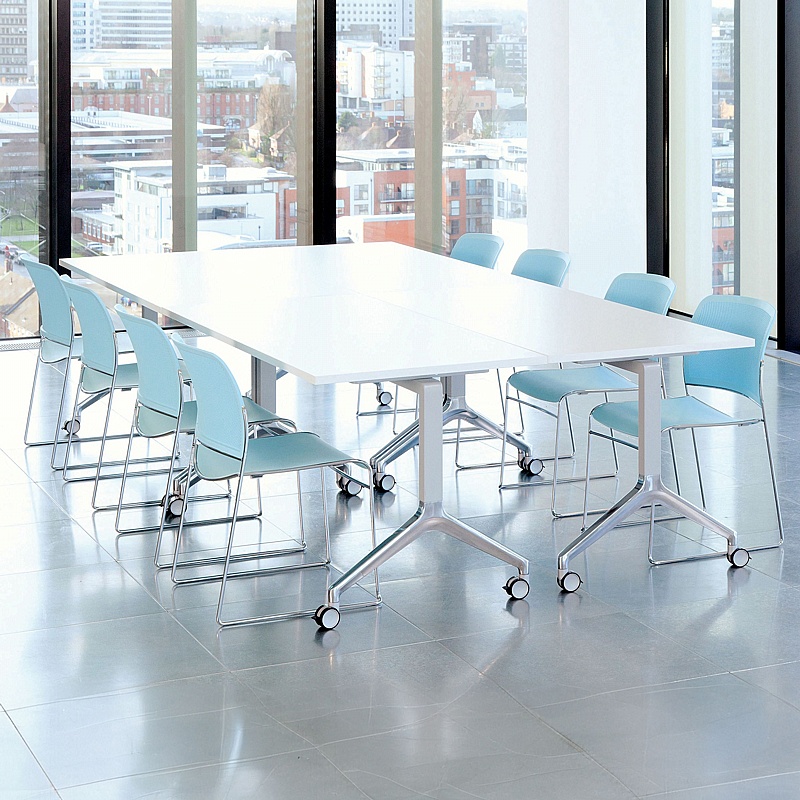 Boss Design Deploy Rectangular Meeting and Breakout Flip Top Tables ...