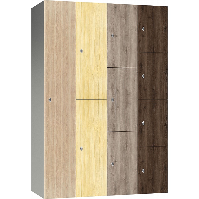 Pure Leisure Wet Area SGL Wood Effect Door Aluminium Lockers with Hasp ...