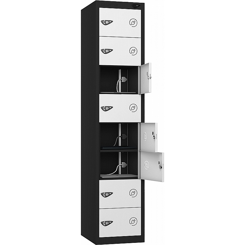 Pure Power 8 Compartment Laptop and Tablet Charging Lockers with Hasp ...