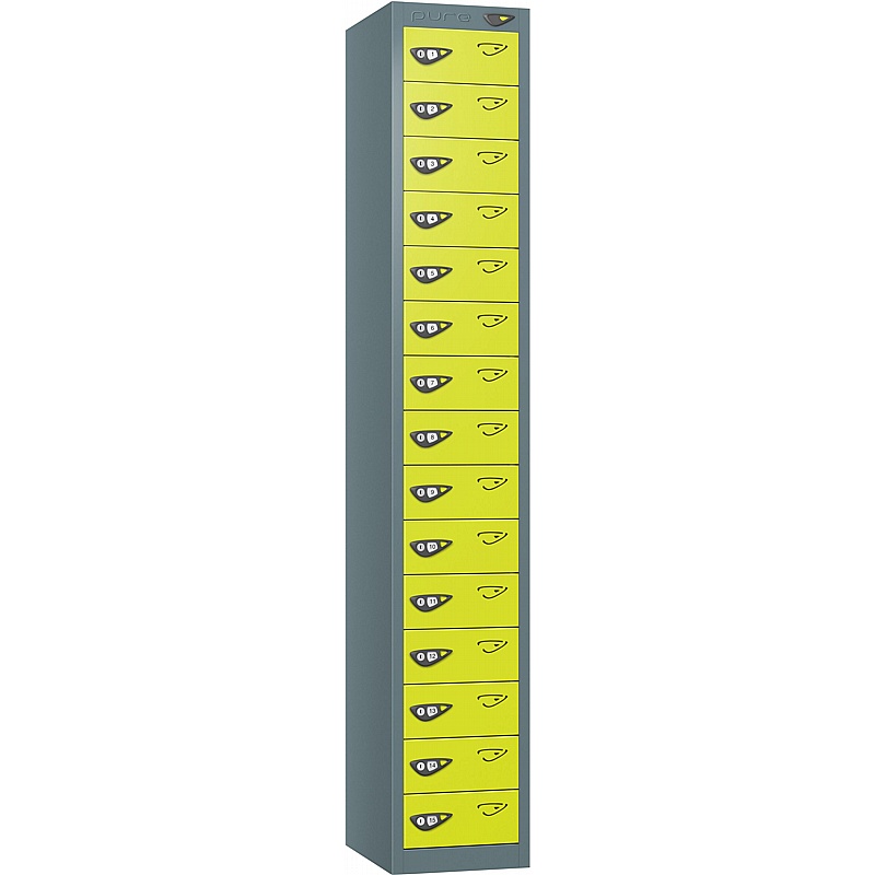 Pure Antibacterial 15 Compartment Personal Effects Lockers with Cam ...